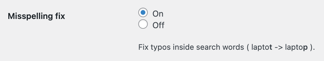 Misspelling Fix Advanced Woo Search